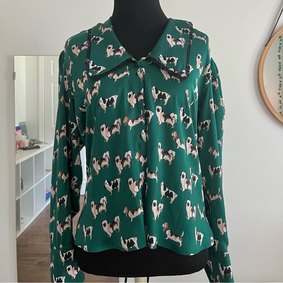 Zara | Tops | Zara Patterned Dog Top | Poshmark